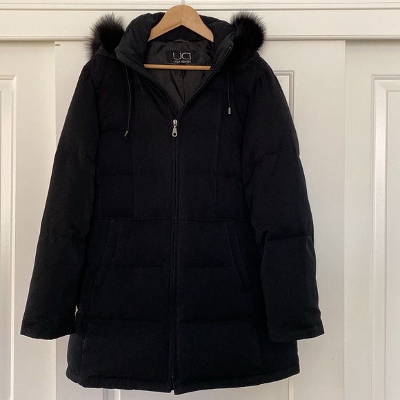 Utex | Jackets & Coats | Utex Design Black Long Down Puffer Coat With ...